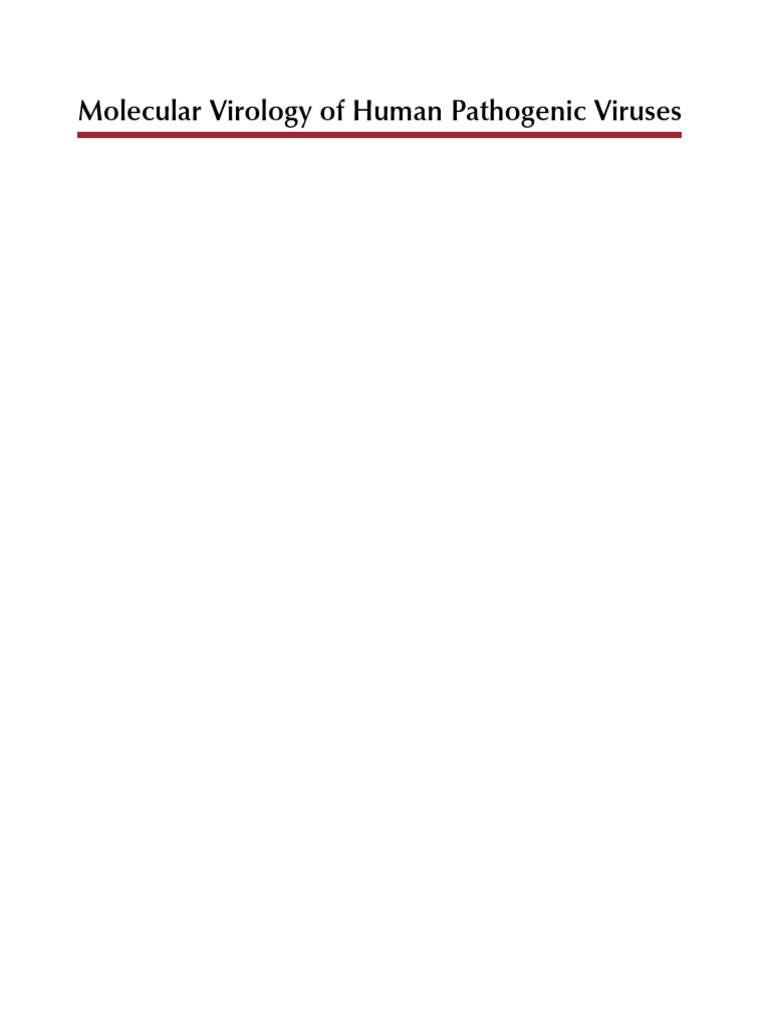 Molecular Virology of Human Pathogenic Viruses (Wang-Shick Ryu) | PDF ...