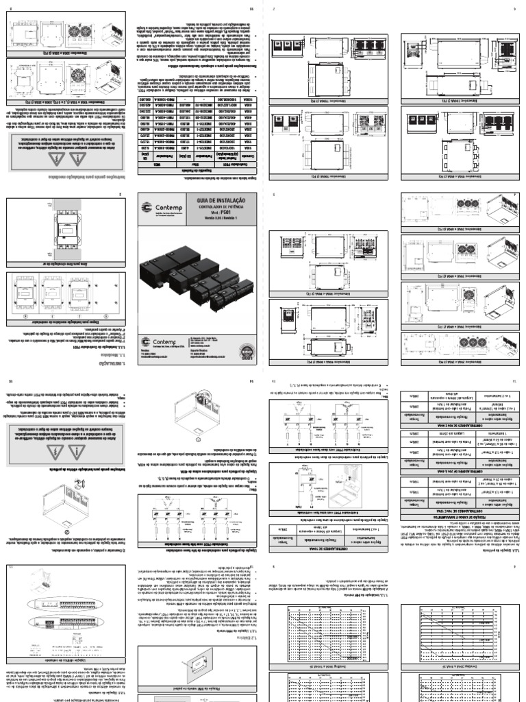 Instalação e configuração elétrica e mecânica do controlador P501 | PDF ...