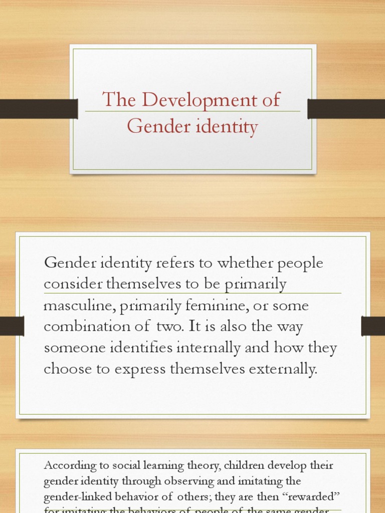 The Development of Gender Identity | PDF
