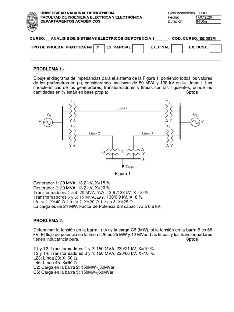 Practica Calificada N°1 2020-1 | PDF