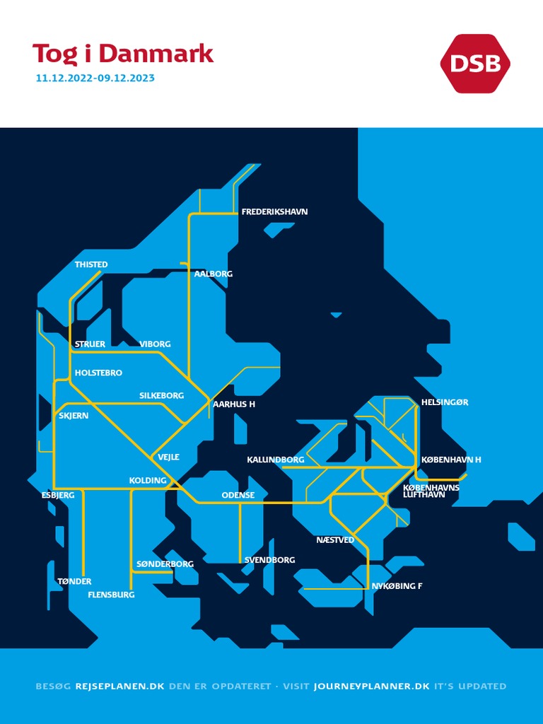 Tog I Danmark (Samlet Køreplan) 2023 - DSB | PDF