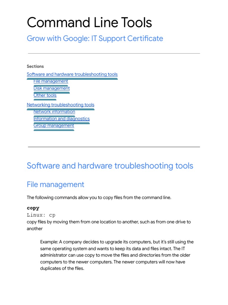 Command Line Troubleshooting Tools Reference Guide | PDF | Router ...
