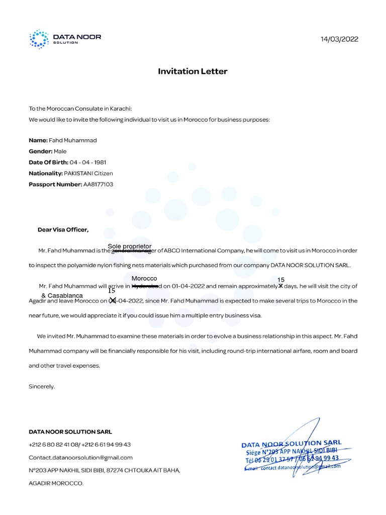 Invitation Letter 01 | PDF
