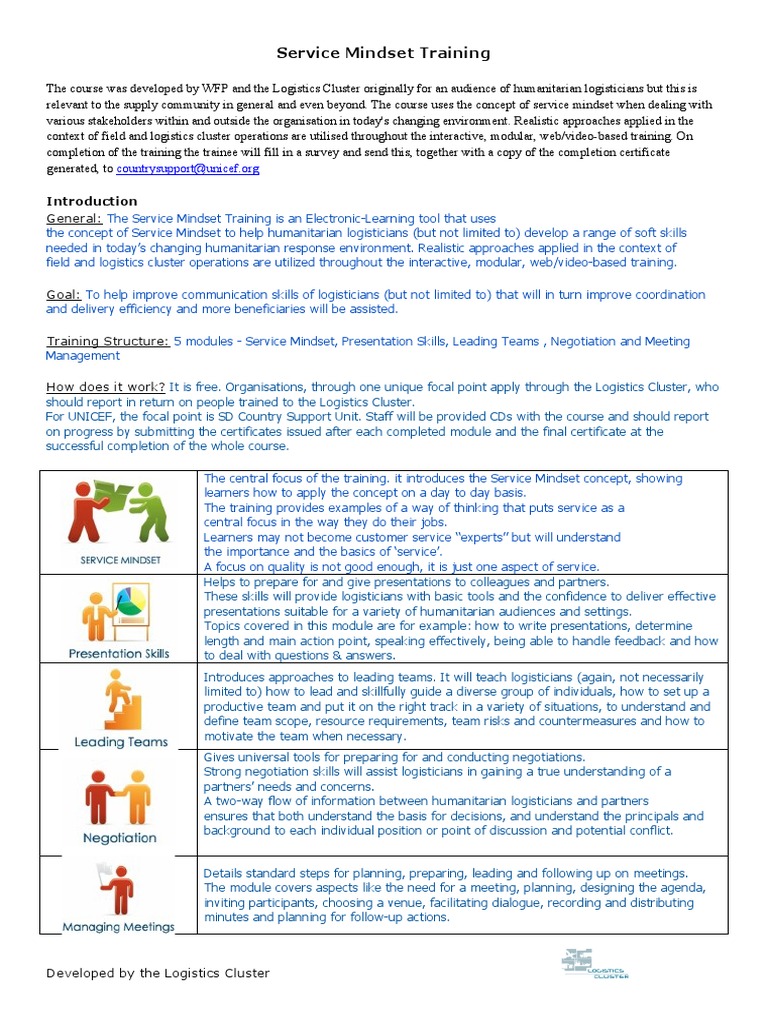 Service Mindset Training | PDF | Logistics | Negotiation