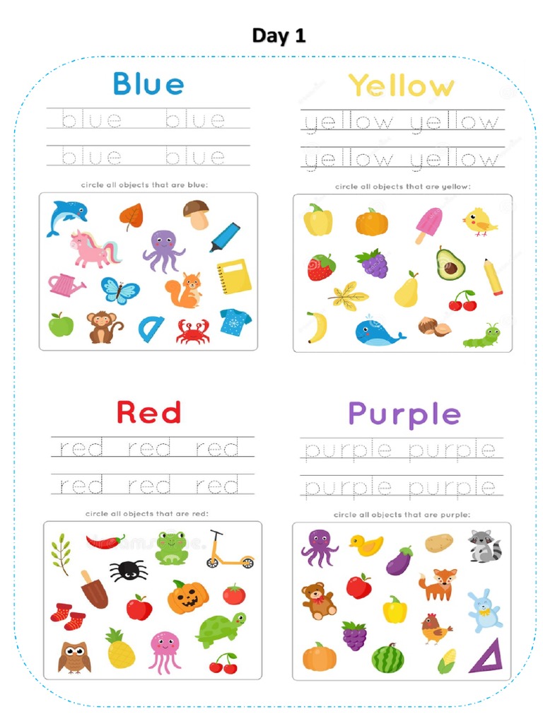 Colors Worksheet 1 | PDF