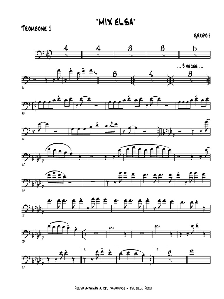 Mix Elsa - Trombone 1 | PDF