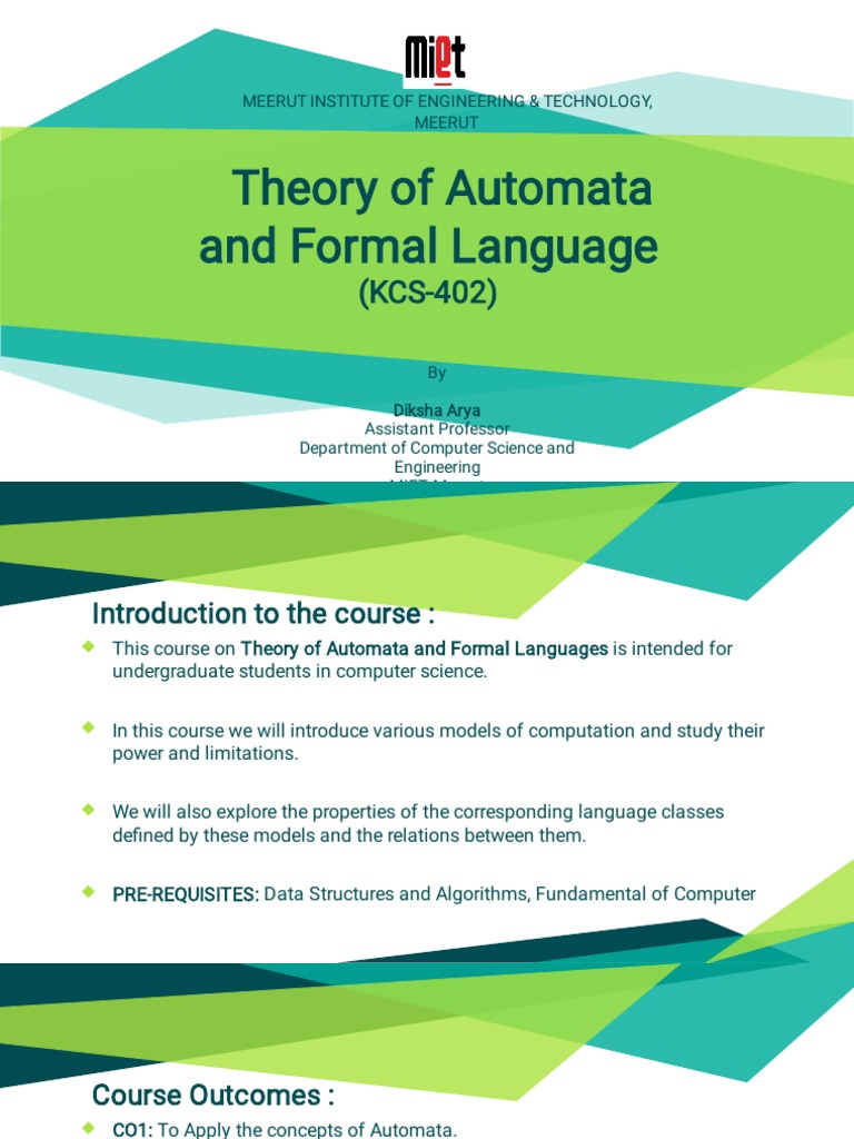 Introduction To The TOC | PDF