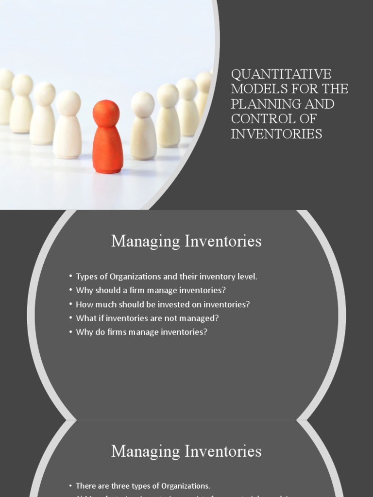 Quantitative Models For The Planning and Control | PDF | Inventory ...