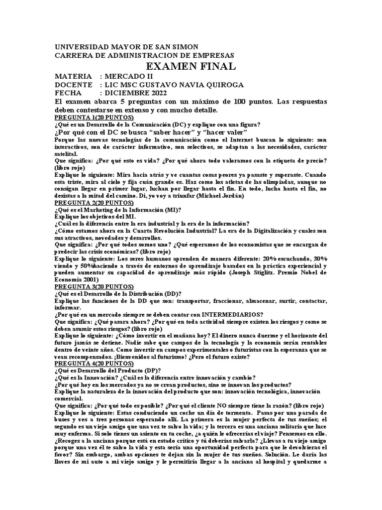 Exa Fin 2 Merii 2022 | PDF | Innovación