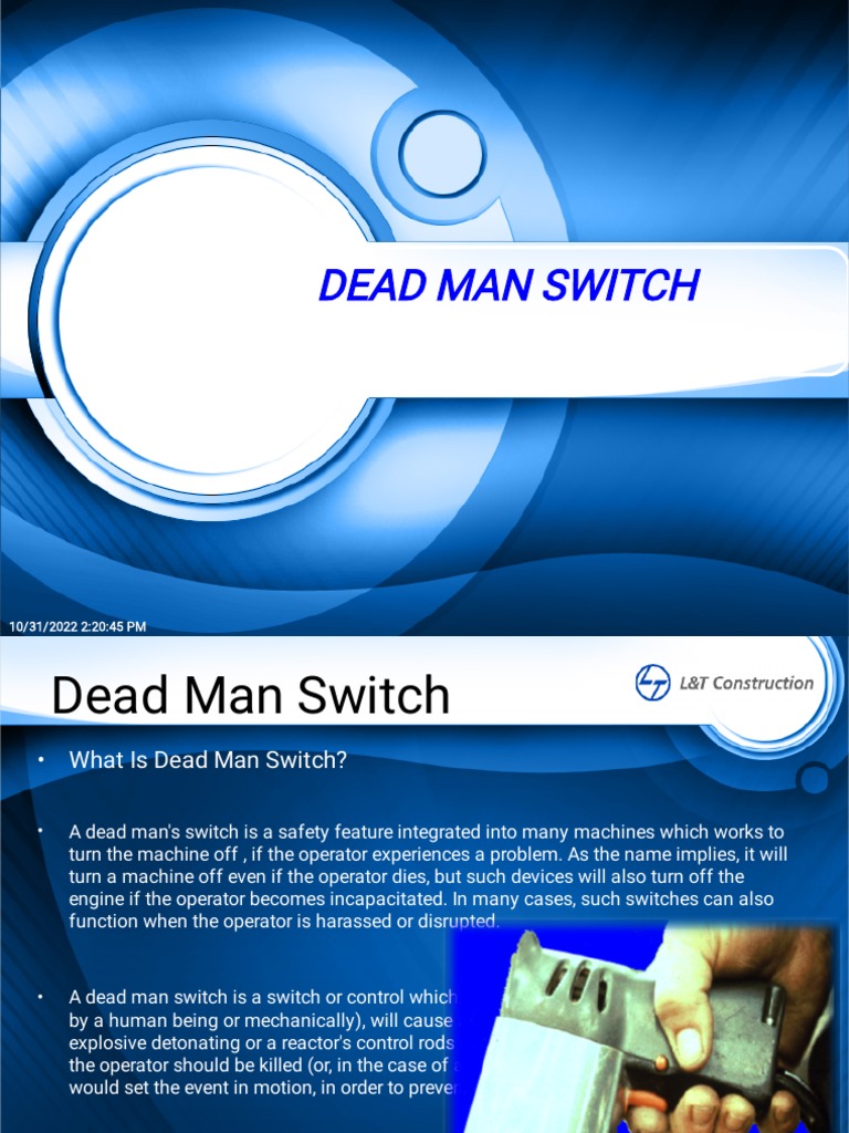 Dead Man Switch Operations | PDF | Switch | Crane (Machine)
