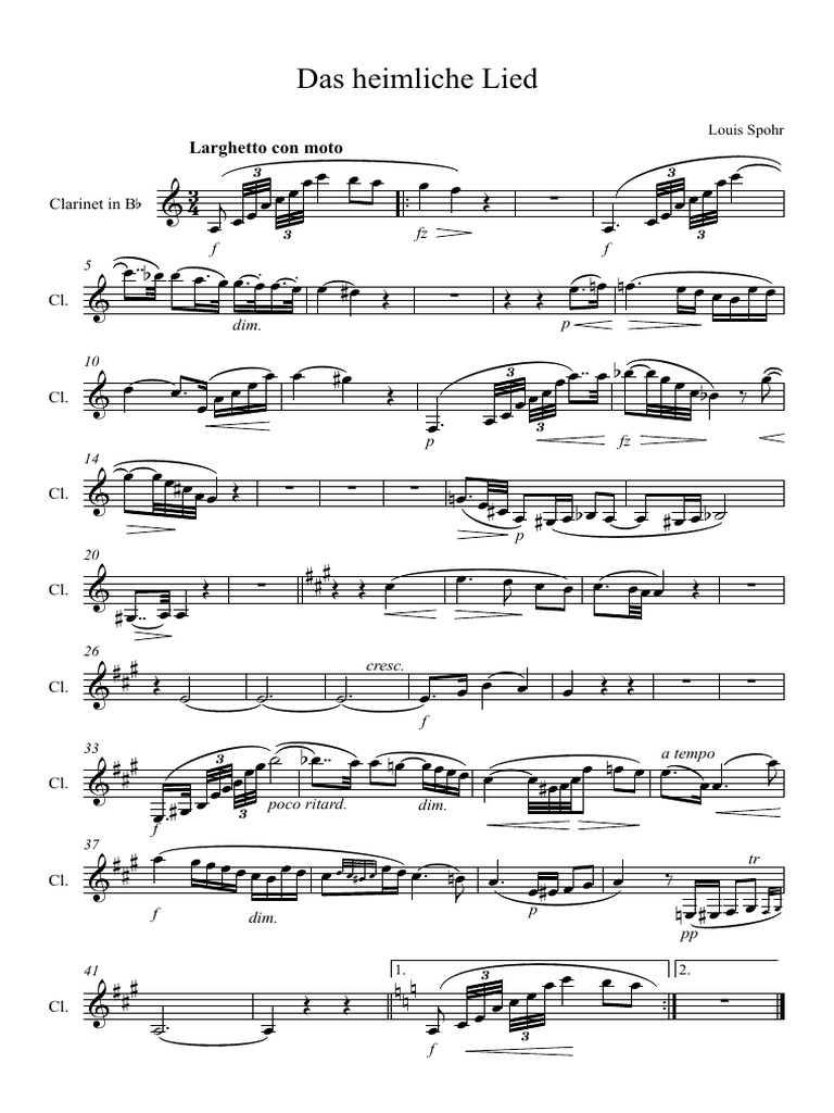 Das Heimliche Lied | PDF | Formes musicales