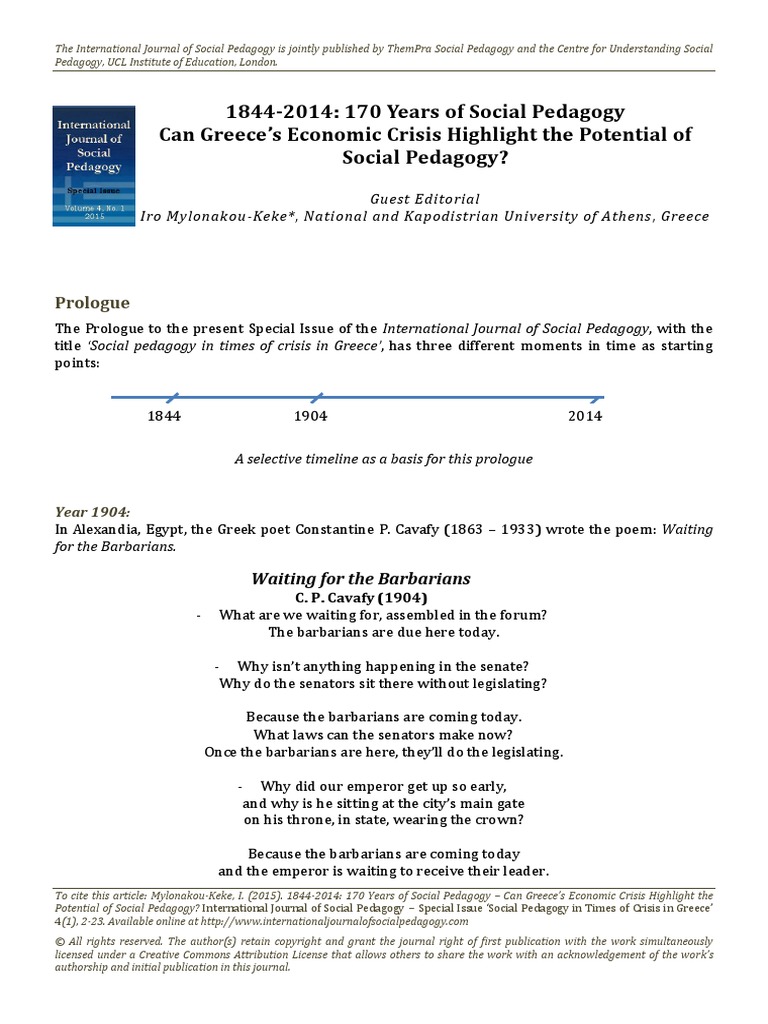 Mylonakou, Keke - Social Pedagogy in Greece | PDF | Interdisciplinarity ...
