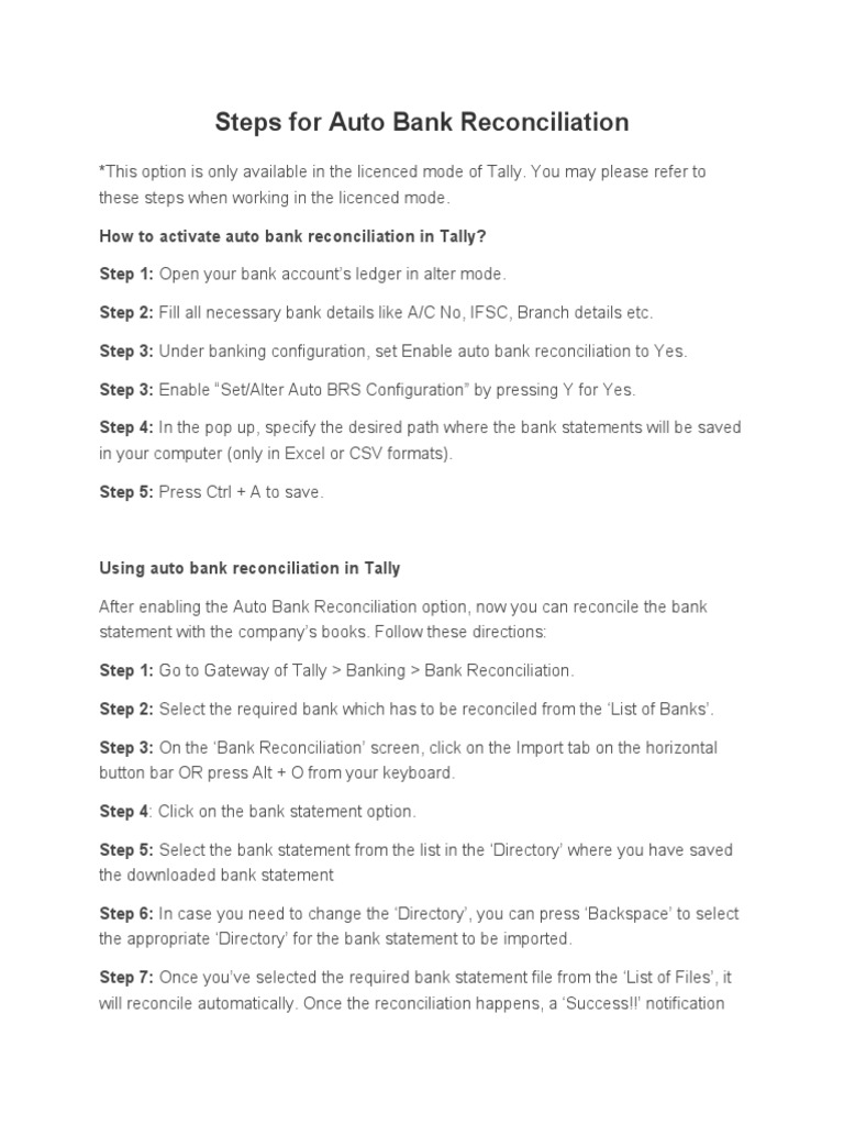Automating Bank Reconciliation in Tally: A Step-by-Step Guide to ...