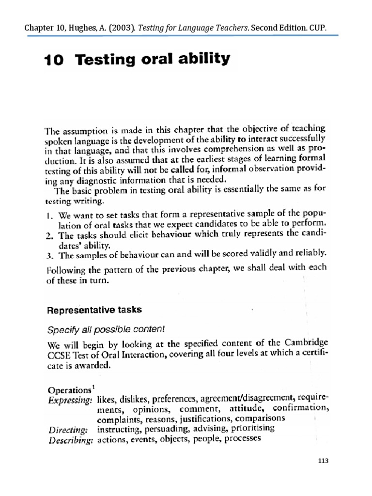 Testing For Language Teacher - Chapter 10 | PDF