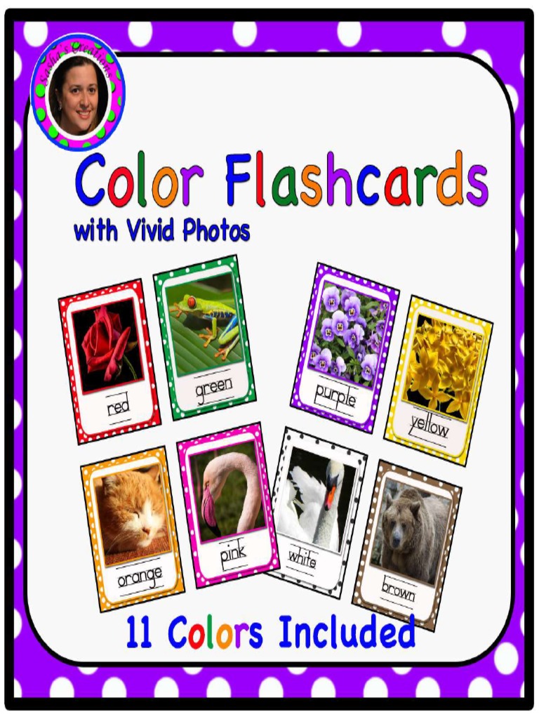 Color Flashcards With Real Pictures | PDF
