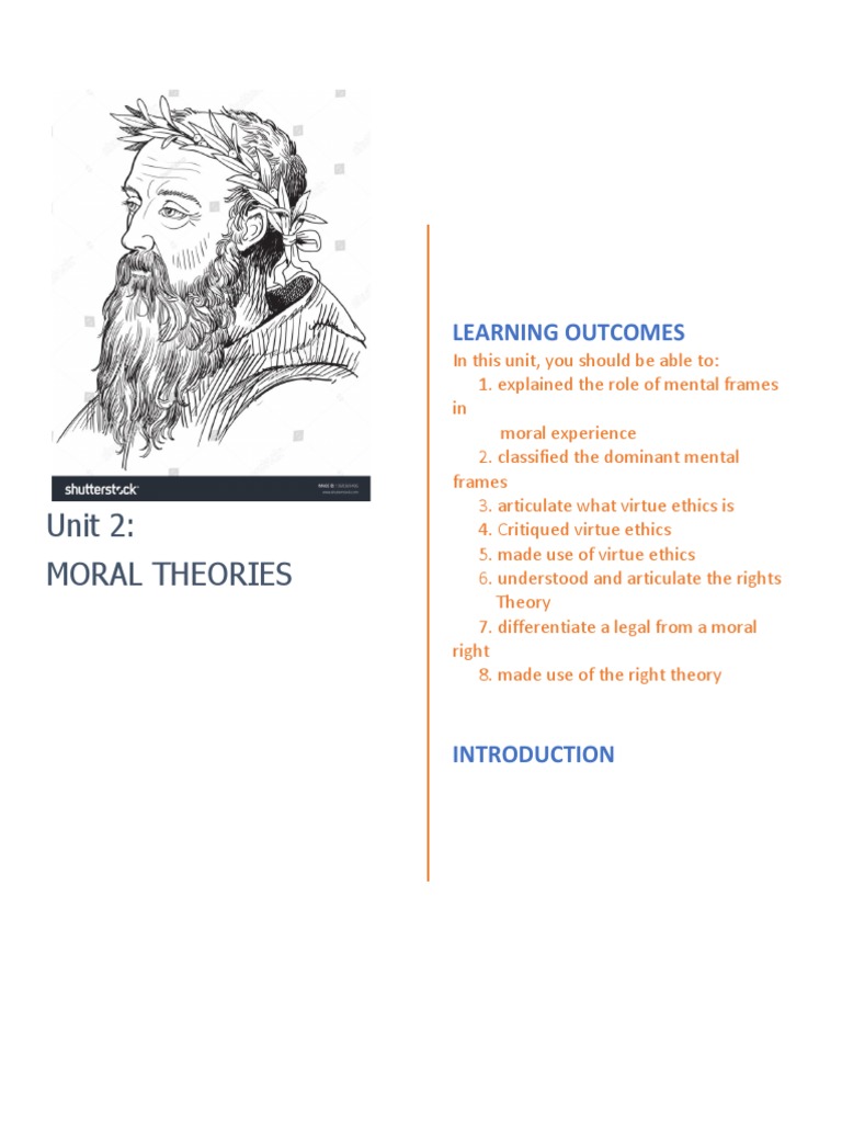 Understanding Moral Theories and Frames | PDF | Virtue Ethics | Virtue