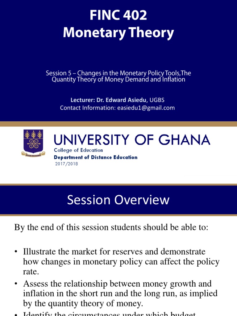 Lecturer DR Edward Asiedu Ugbs Contact Information Inflation DR Edward ...