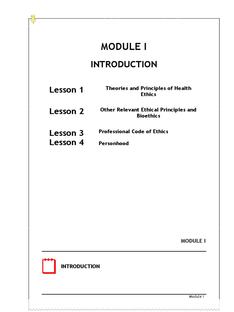 Module-1 Final | PDF | Morality | Informed Consent