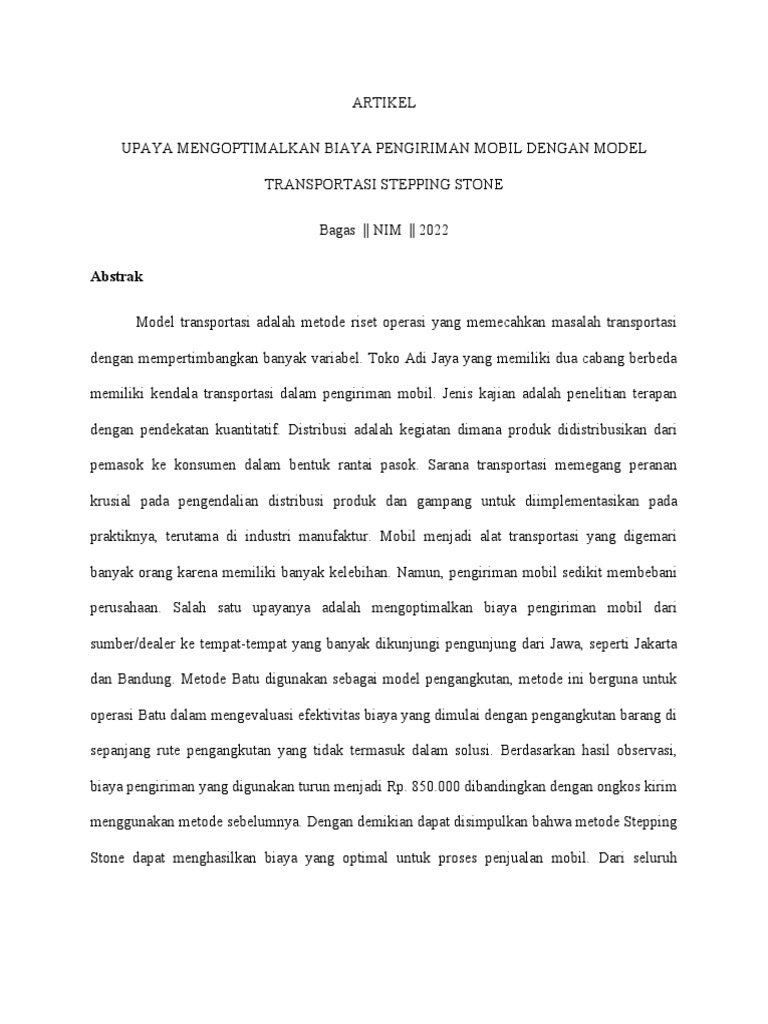Analisis Riset Operasional | PDF