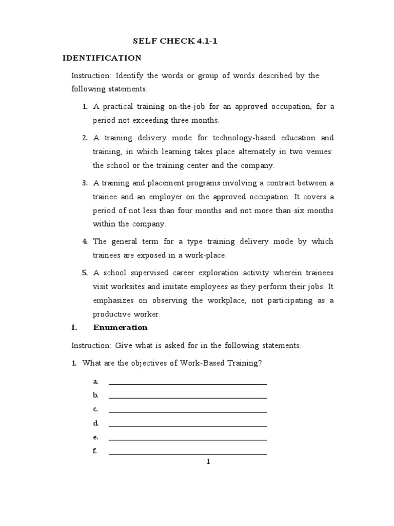 Supervise Work Based Training | PDF | Vocational Education | Behavior Modification