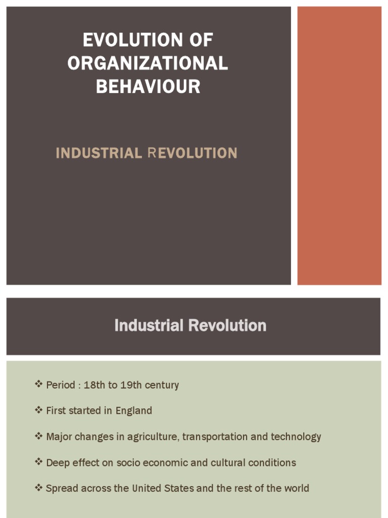 Industrial Revolution - Organizational Behaviour | PDF