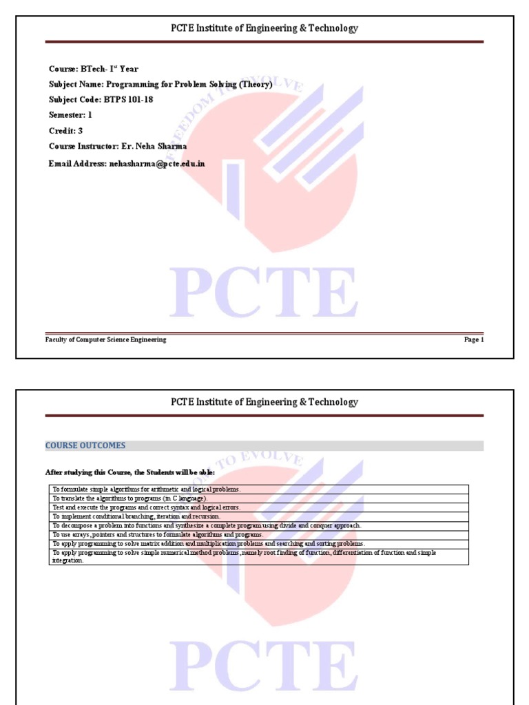 Course Module PPS Theory | PDF