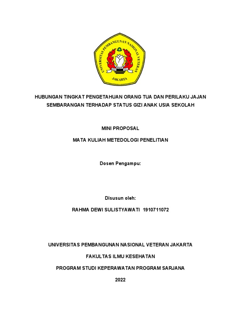 Mini Proposal - Rahma Dewi Sulistyawati - 1910711072 | PDF