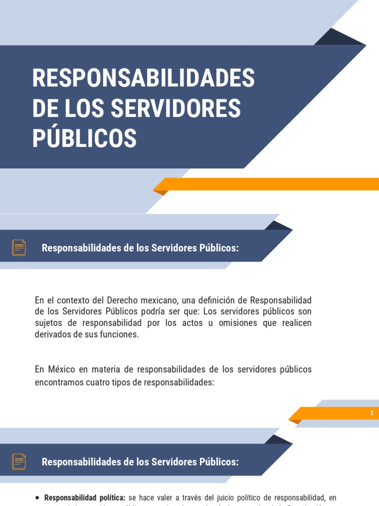Responsabilidades de Los Servidores Publicos | PDF