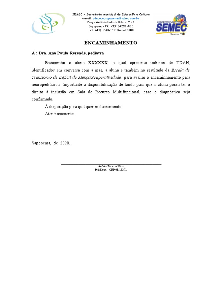 Encaminhamento Médico | PDF Encaminhamento Médico | PDF