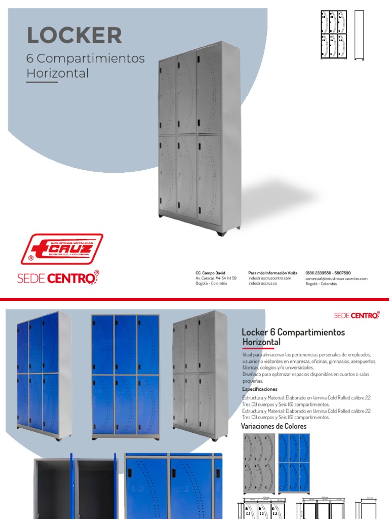 Locker Horizontal de 6 Compartimientos | PDF