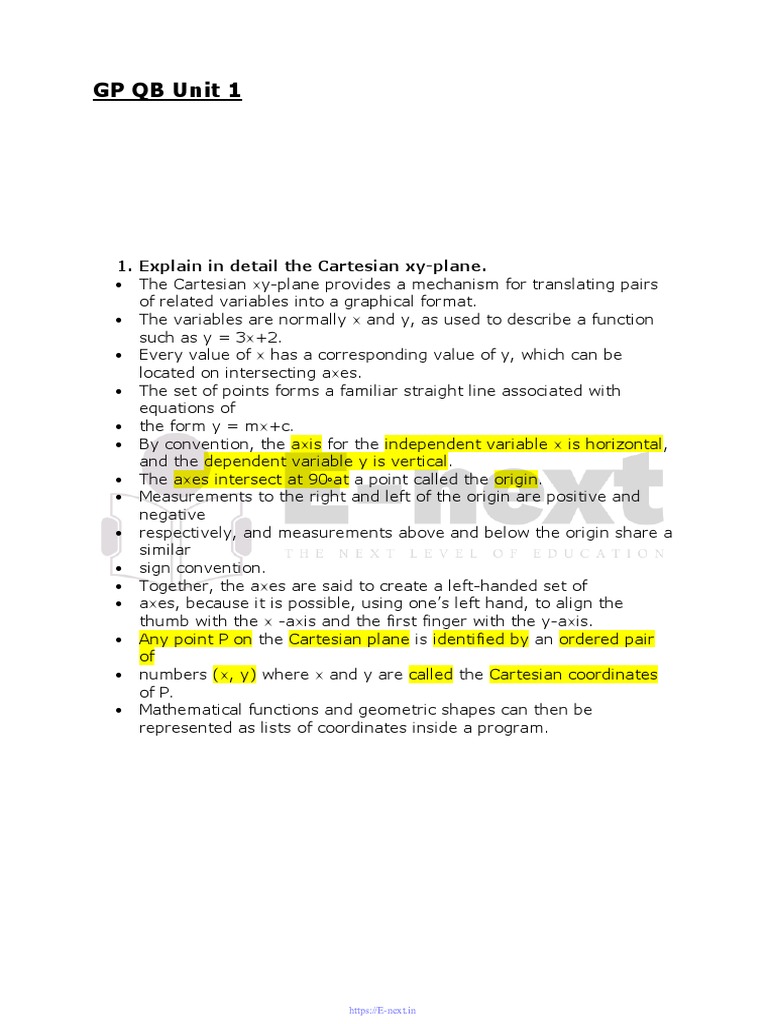 Unit-1 DirectX Pipeline and Programming (E-Next - In) | PDF | Cartesian ...