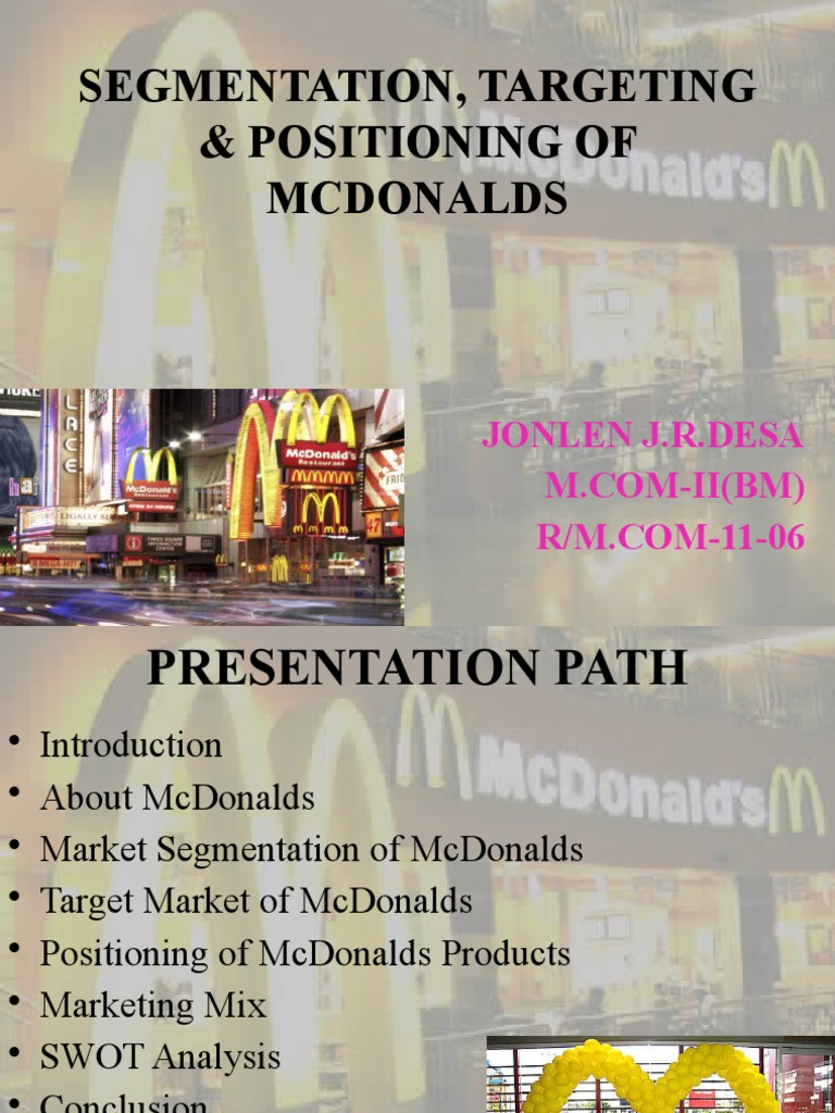 Imppt Mcdonalds STP 130319074345 Phpapp01 | PDF | Market Segmentation ...