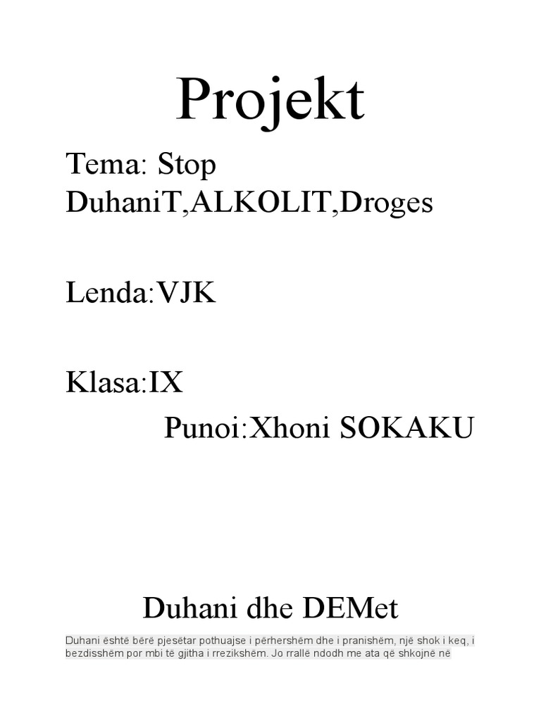 Projekt VJK | PDF