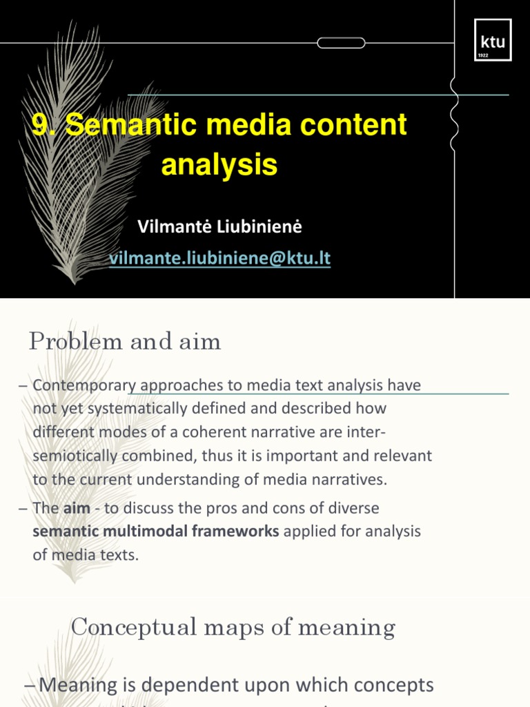 Semantic Media Content Analysis | PDF | Narrative | Human Communication Semantic Media Content Analysis | PDF | Narrative | Human Communication