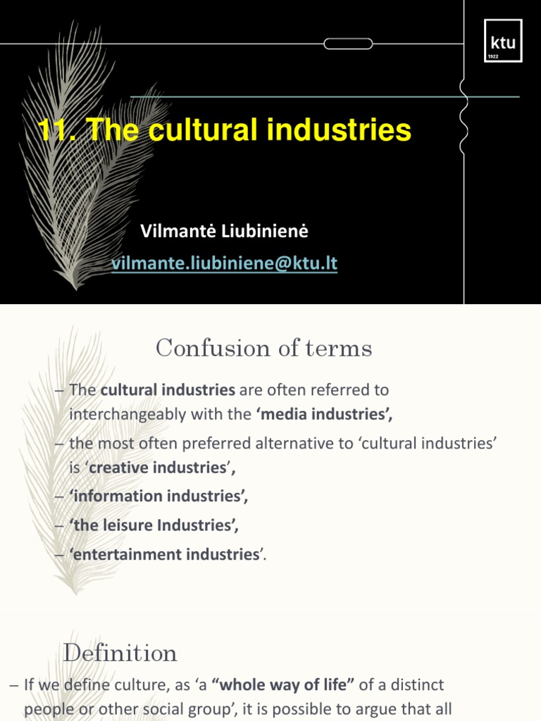 11. The cultural industries | PDF