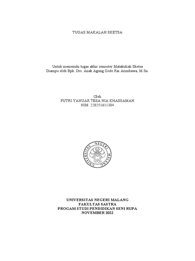 Manfaat dan Teknik Pembuatan Sketsa | PDF | Seni