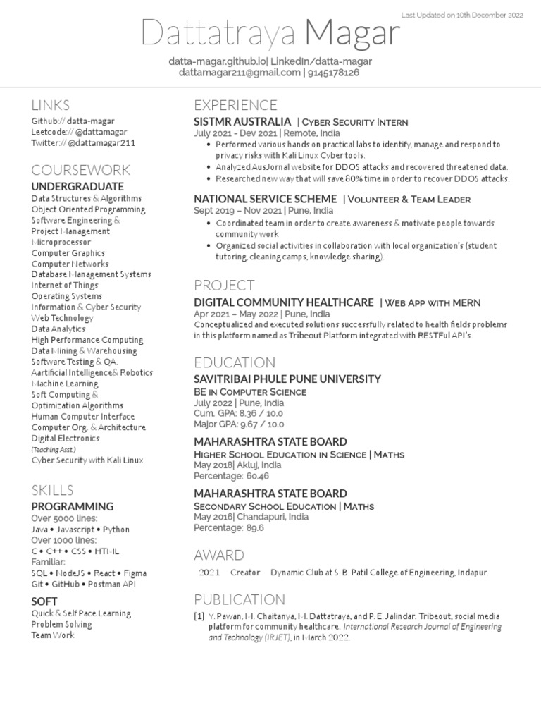 My CV | PDF | Security | Computer Security