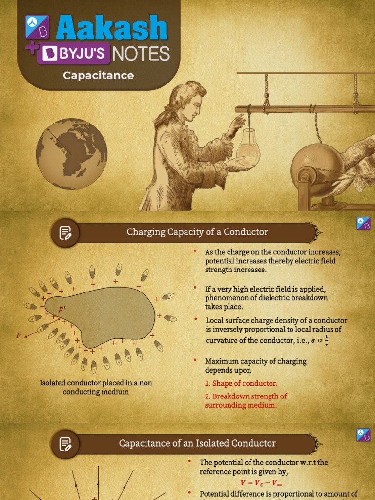 Electrostatic Potential and Capacitance | PDF | Capacitance | Capacitor