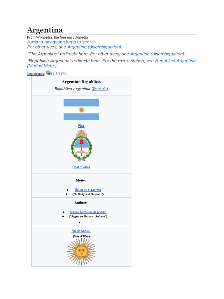 Argentina | PDF | Argentina