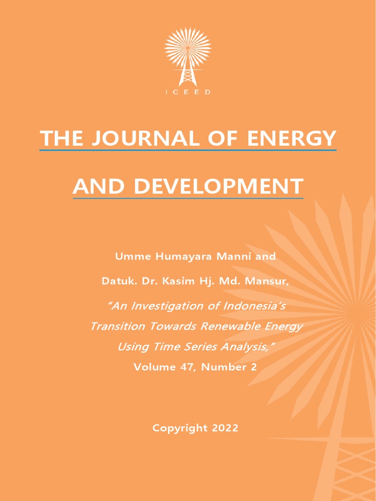 The Journal Of Energy And Development Pdf Solar Power Renewable Energy
