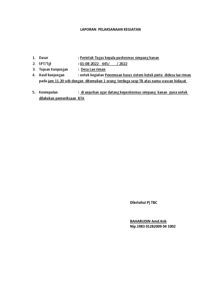 Laporan Kegiatan Ketuk Pintu | PDF | Ilmu Sosial