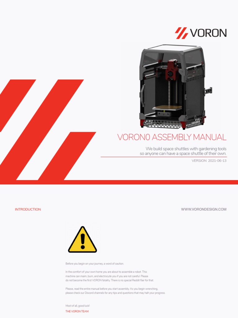 Voron 0.1 Manual | PDF | Screw | Belt (Mechanical)