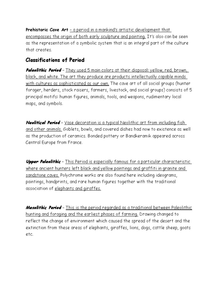 Prehistoric Cave Art | PDF | Paleolithic | Hunting