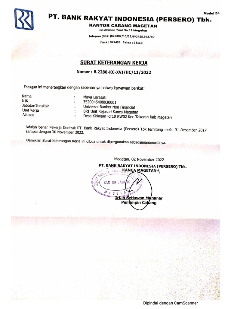 Surat Reverensi | PDF
