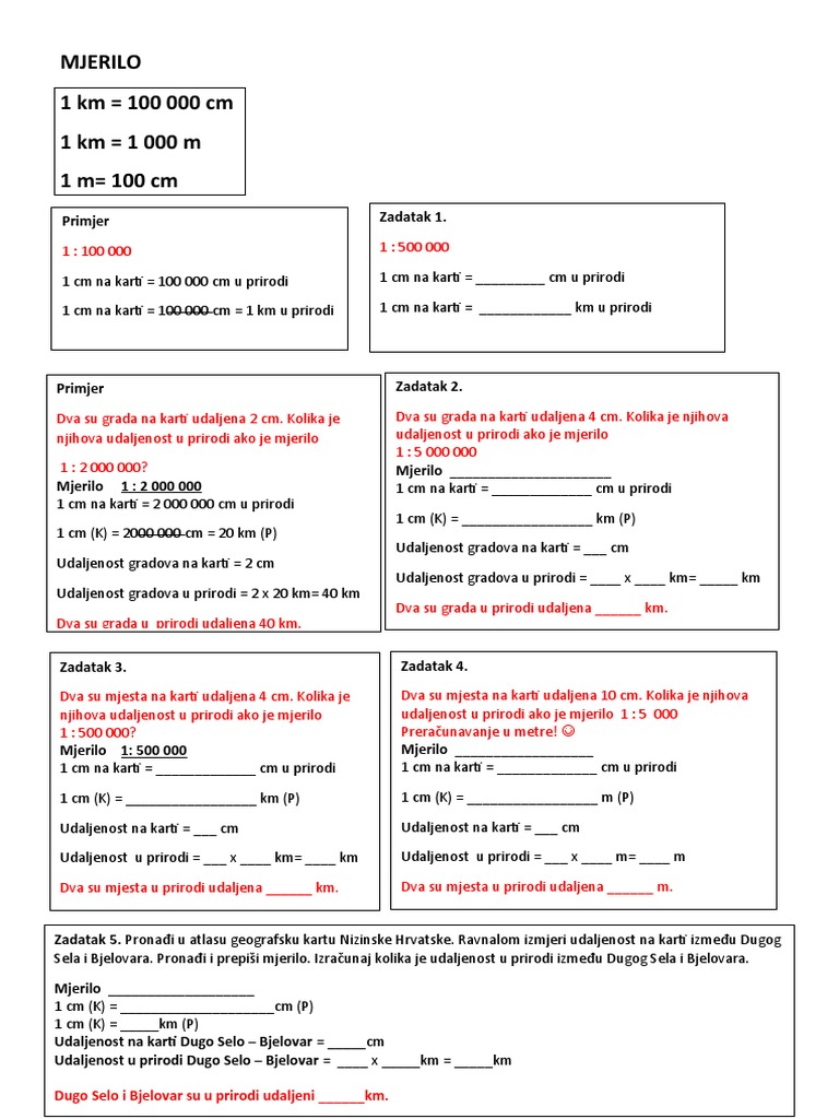 Zadaci Za Vjezbu - MJERILO | PDF