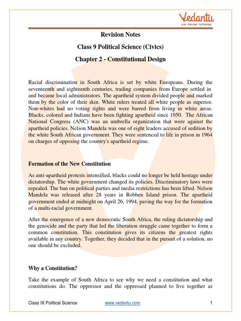CBSE Class 9 Political Science (Civics) Chapter 2 Notes ...