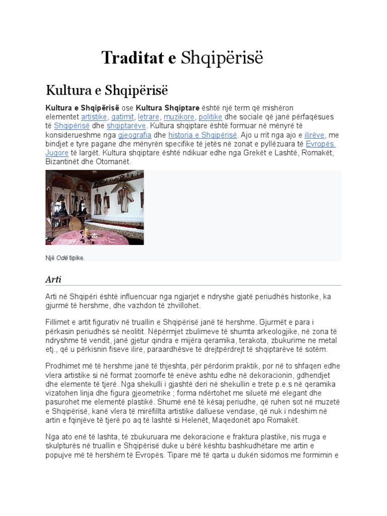 Traditat e Shqiperise | PDF