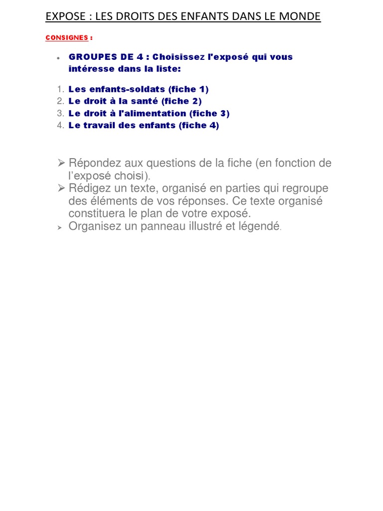 Expose Emc Droit de Lenfant | PDF