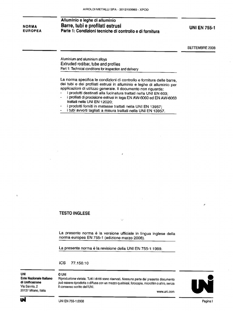 Alluminio - e - Sue - Leghe - Barre - Tubi - Profilati - Estrusi ...