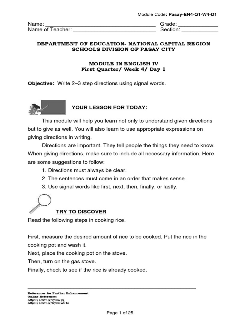 2 Grade 4 English Q1 W4 | PDF | Paragraph | Punctuation